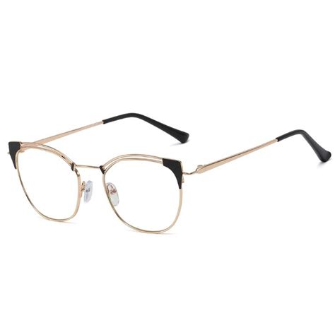 Cat Ear Simple Metal Glasses Frames Men Women Optical Fashion Computer