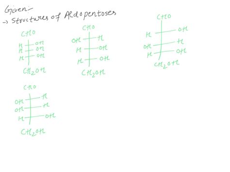 Solved 2 Draw All The Of The Different Possible Aldopentoses How Many Total Structures Are