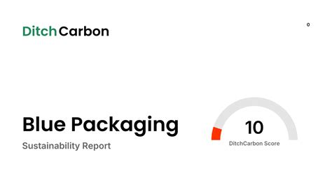Blue Packaging Sustainability Report Ditchcarbon