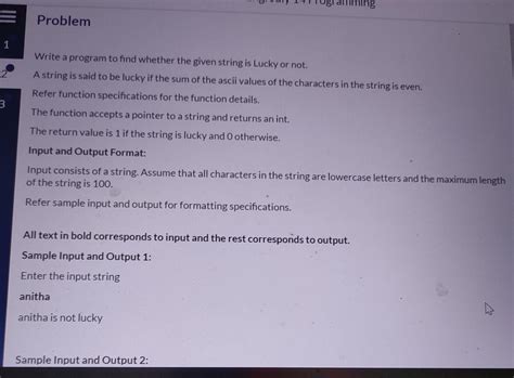 Solved Write A Program To Find Whether The Given String Is Chegg Com