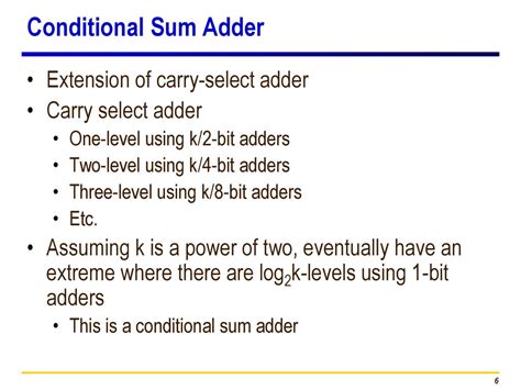 Conditional Sum Adders Parallel Prefix Network Adders Ppt Download