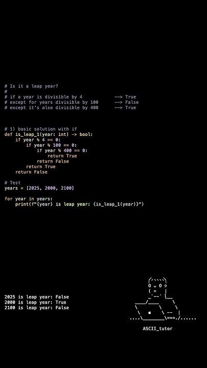 3 Ways To Check Leap Years In Python 🐍 Pythontutorial Beginners