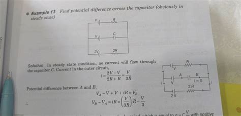 Example 13 Find Potential Difference Across The Capacitor Obviously In