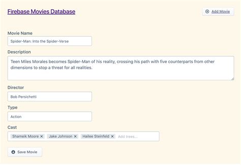 Github Talentedaamerreact Firebase Movies Database React And Firebase Crud To Manage Movies