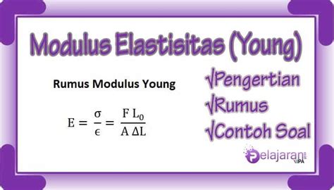 Pengertian Modulus Elastisitas Young Rumus Dan Contoh Soal Dengan Penjelasannya