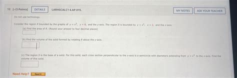 Solved 12 3 Points Details Larhscalc1 6ap015 My Notes Ask Your
