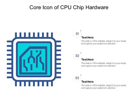 Core Icon Of Cpu Chip Hardware Presentation Graphics Presentation PowerPoint Example Slide