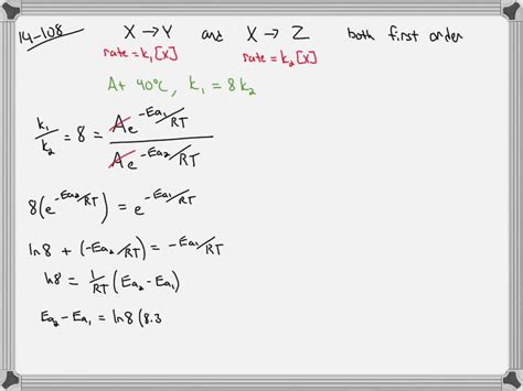 Solved A Compound X Undergoes Two Simultaneous First Order Reactions As Follows X