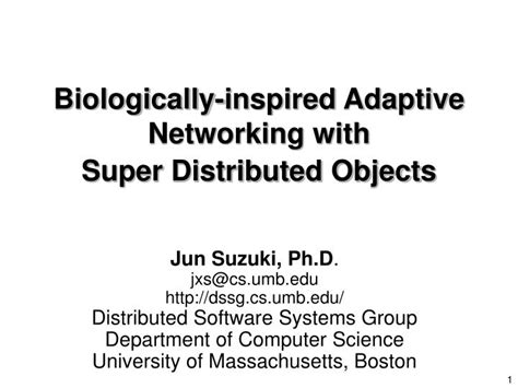 Ppt Biologically Inspired Adaptive Networking With Super Distributed Objects Powerpoint