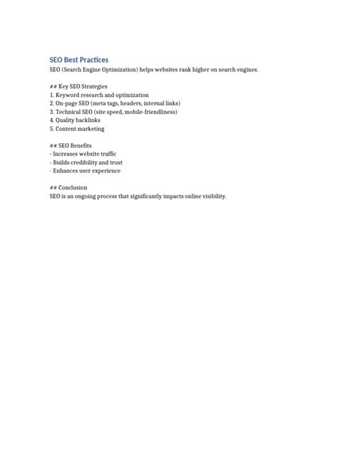 Seo Best Practices Pdf