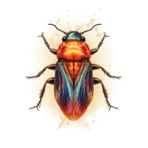 Premium Ai Image Vintagestyle Watercolor Illustration Of Roach On