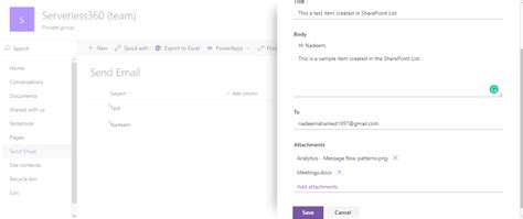 How To Send An Email Attachment Using Microsoft Flow TechMeet