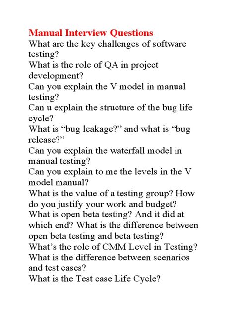 interview ques and ans 10 pdf version control software testing