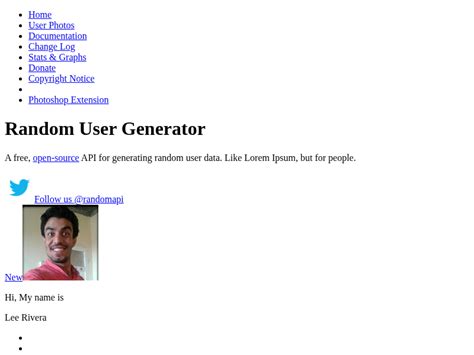 Random User Api Api Details