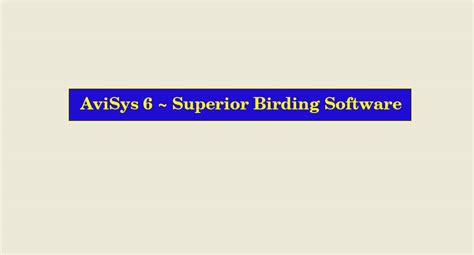 Avisys Birding Software Facebook