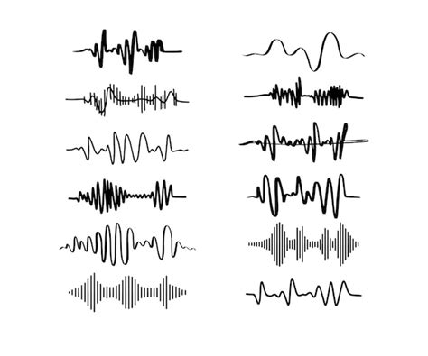 Premium Vector Sound Waves Doodle Audio Frequency Radio Signal Voice