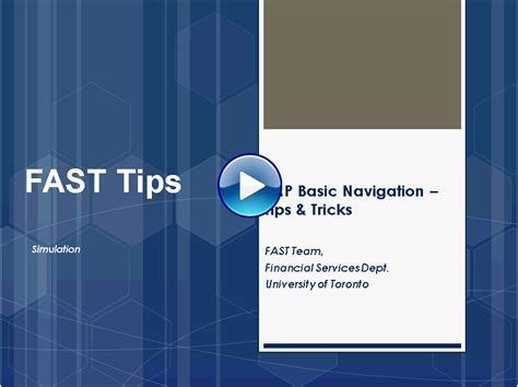 simulation tips and tricks on navigating in sap financial services