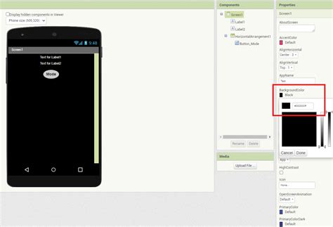 Text Color With The Phone In Night Dark Mode MIT App Inventor Help MIT App Inventor Community