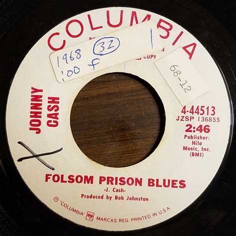 Johnny Cash Folsom Prison Blues 1968 Vinyl Discogs