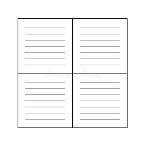 Minimalistic Grid With Four Rectangles And Horizontal Lines Stock Illustration Illustration Of