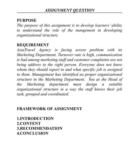 Solved Assignment Question Purpose The Purpose Of This