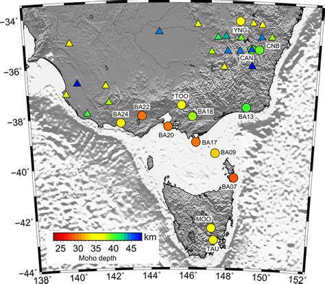 Map Showing Crustal Thickness Variations Based On The S Wave Velocity Download Scientific