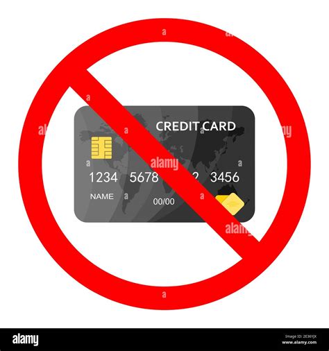 Credit Card Ban Icon Credit Card Are Prohibited Stop Or Ban Red Round Sign With Credit Card