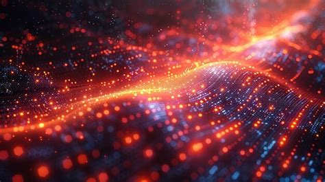 Futuristic Abstract Neural Network Visualization Generative Ai Premium Ai Generated Image