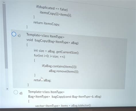 Here Is The Definition For The Array Based Bag Class
