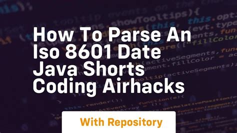 how to parse an iso 8601 date java shorts coding airhacks youtube
