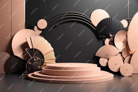 Premium Photo Dimensional Elegance 3d Render Abstract Mockup Scene With Podium