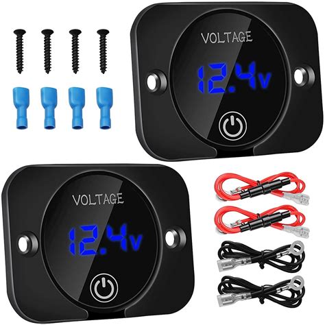2 Pack Led Digital Voltmeter With Contact Switch Dc 12v 24v Car