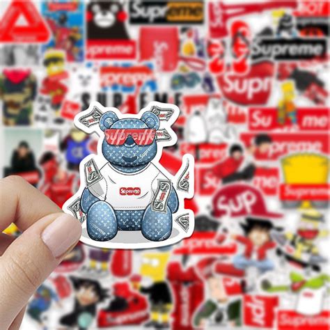 สติกเกอร์ Fashon Supreme สําหรับติดตกแต่งโน๊ตบุ๊ค โทรศัพท์ หมวกกันน็อค 50 ชิ้น Shopee Thailand