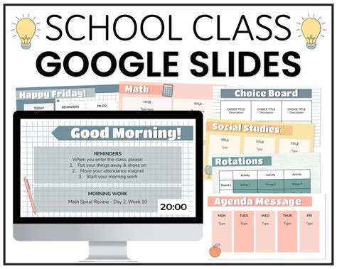 Classroom Slide Templates For Teachers Including Morning Etsy