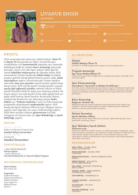 livanur engin linkedin‘de işarayışı spor destek opentowork editör muhabir