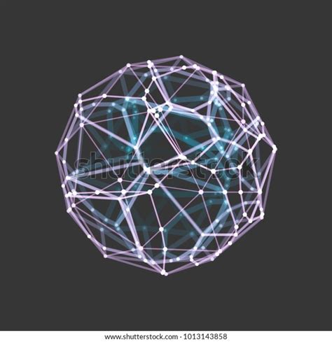 Sphere 3d Vector Wireframe Object Illustration Stock Vector Royalty Free 1013143858 Shutterstock