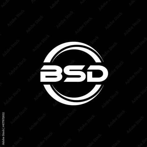 Bsd Letter Logo Design With Black Background In Illustrator Vector Logo Modern Alphabet Font