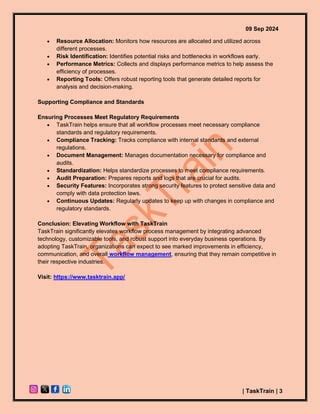 How Does TaskTrain Improve Process And Workflow Management Pdf