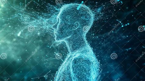 Human Figure Merging Into Digital Data Streams Stock Image Image Of Immersive Figure 334195379