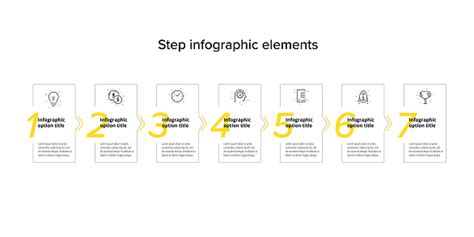 7 단계 서클 비즈니스 프로세스 차트 인포 그래픽입니다 원형 회사 워크플로 그래픽 요소입니다 회사 순서도 프레젠테이션 슬라이드