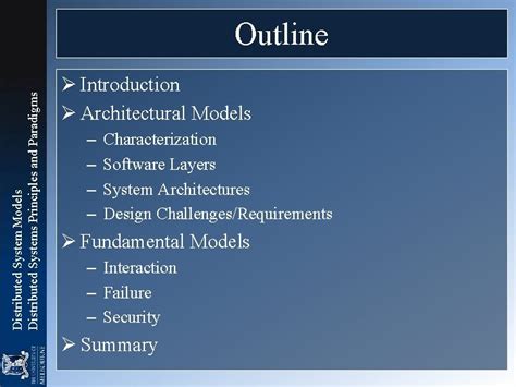 Distributed System Models Most Concepts Are Drawn From