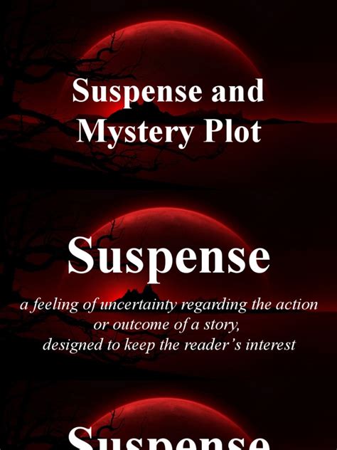 Day 1 Literature Suspense And Mystery Plot Pdf Plot Narrative