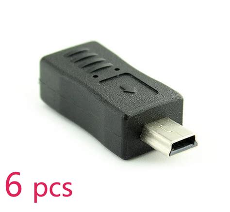 PCS Micro USB Fêmea para USB Mini Masculino Adaptador Conector Conversor Adaptador V para