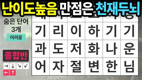 웬만해서 만점은 나오지 않습니다ㅣ숨은단어찾기치매예방치매테스트치매예방퀴즈단어퀴즈치매예방활동낱말퀴즈 Youtube