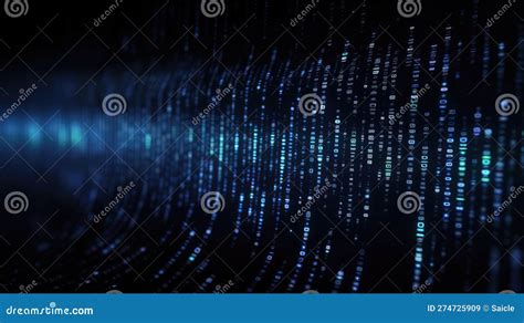 Glowing Tech Abstract Background With Blurred Code Generative Ai Stock