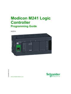 Modicon M241 Logic Controller Programming Guide Modicon M241 Logic Controller