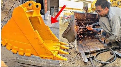 How To Repair And Upgrade Broken Excavator Bucket Excavator Broken Bucket Restoration Youtube