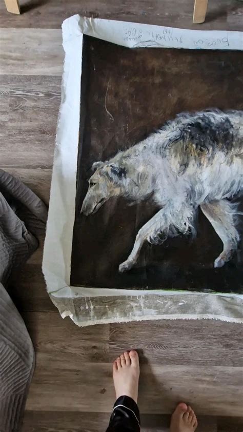 Собака Борзая Картина маслом