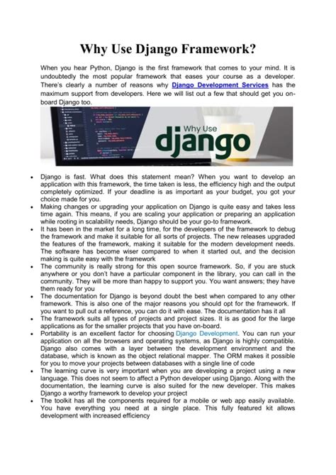 Ppt Introduction To Django Framework Powerpoint Presentation Free
