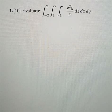 Solved 1 10 Evaluate